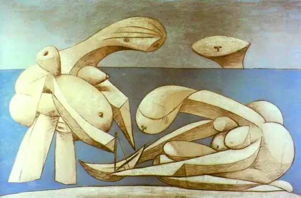 Pablo Picasso. Suplejad mängupaadiga. 1937 aasta