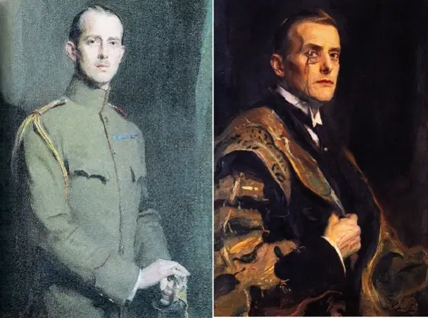 Andrey Georgievich, Prince nan Lagrès, 1913. / Joseph Austin Chamberlain, 1920.