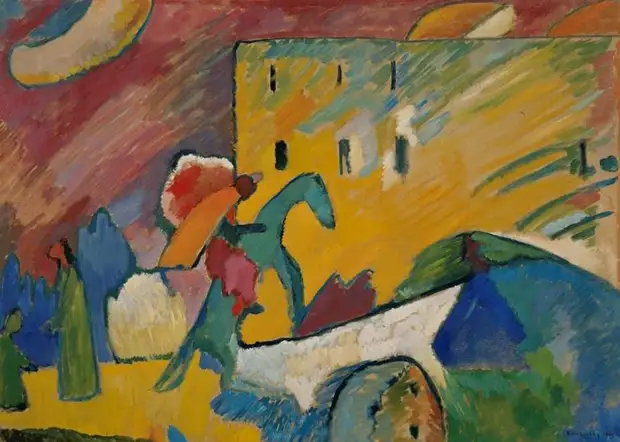 Artist Wassily Kandinsky. Painting. Kev Txhim Kho 3.1909