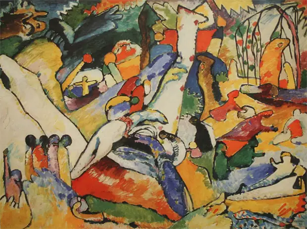 Menininkas Wassily Kandinsky. Tapyba. Eskizas į