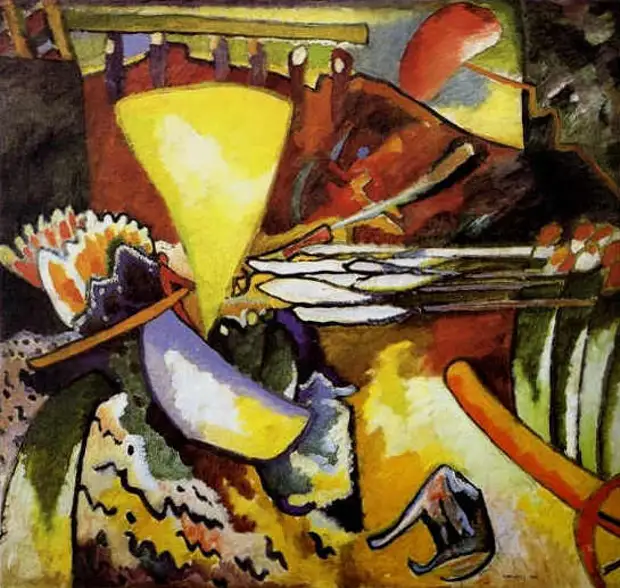 Artist Wassily Kandinsky. Painting. Kev txhim kho 11.1910