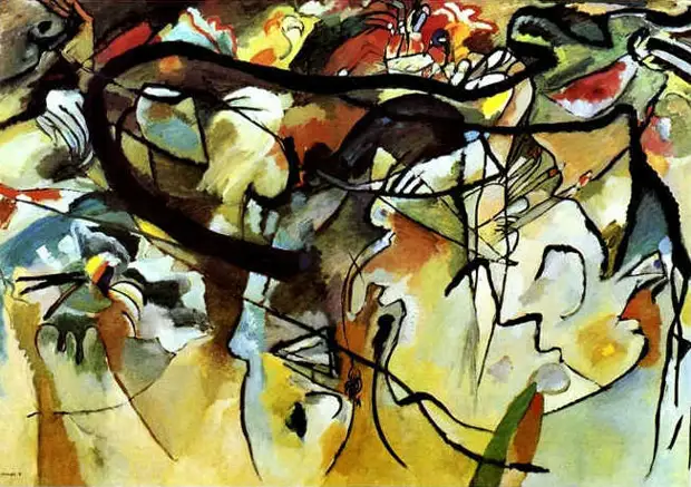 Konstnären Wassily Kandinsky. Målning. Sammansättning V. 1911