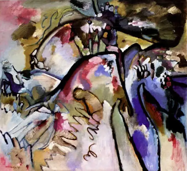 Konstnären Wassily Kandinsky. Målning. Improvisation 21a. 1911 år