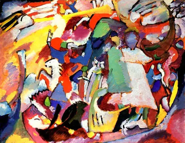 Konstnären Wassily Kandinsky. Målning. All Saints I. 1911