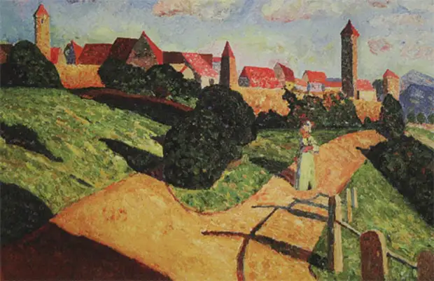 Künstler Wassily Kandinsky. Gemälde. Altstadt II. 1902 Jahr