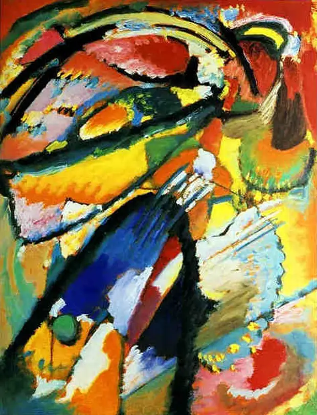 Artist Wassily Kandinsky. Painting. Txhua Haiv Neeg Ntseeg II. 1911 xyoo