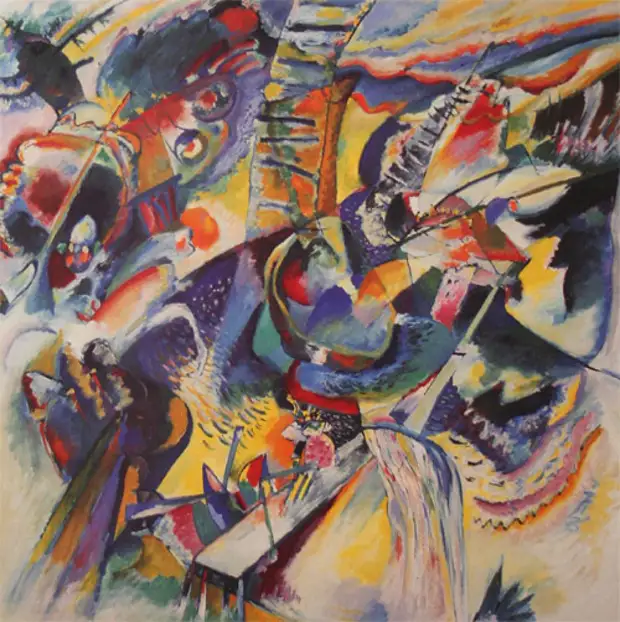 Wojambula Wassily Kandinsky. Kujambula. Kusintha. Chigwa. Chaka cha 1914