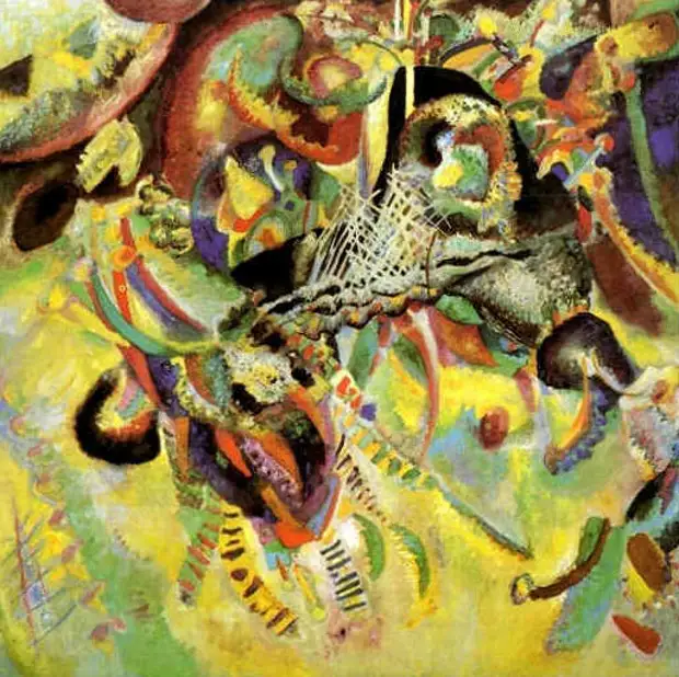 Artist Wassily Kandinsky. Painting. Fugue. 1914 xyoo