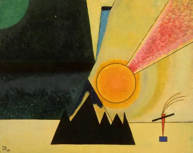 Artist Wassily Kandinsky. Painting. Kev txhim kho. Xyoo 1926