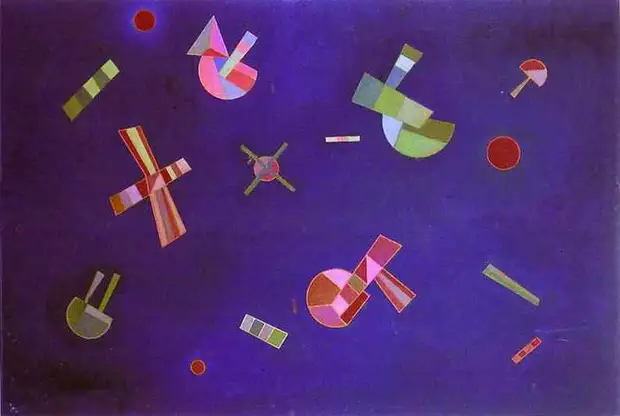 Konstnären Wassily Kandinsky. Målning. Fryst flyg. 1932 år