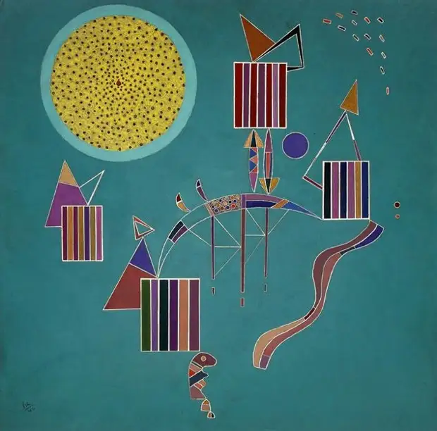 Menininkas Wassily Kandinsky. Tapyba. Intymi žinutė. 1942 metai