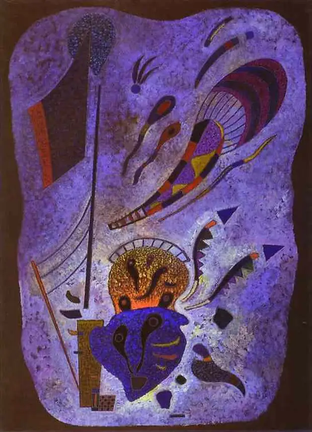 Menininkas Wassily Kandinsky. Tapyba. Dulkės. 1943 metai