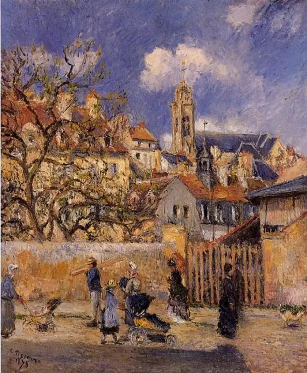 Le Parc aux Charrettes, Pontoise. (1878). Pissarro, Camille