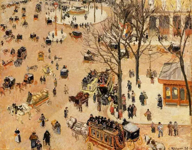 Place du Theatre Francais. (1898). פּיססאַרראָ, קאַמיל