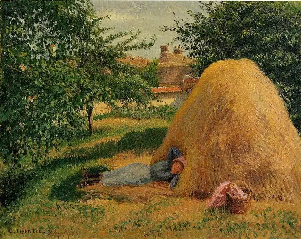 Le Siesta. (1899). Pissarro, Camille