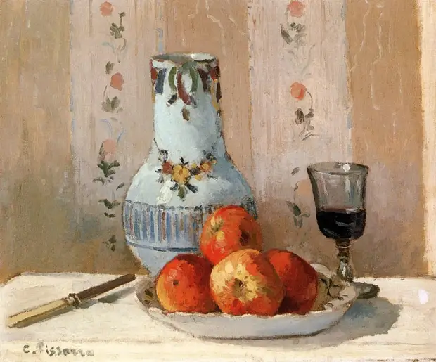 Pissarro Camille Still Life With Apples And Pitcher. Піссарро, Каміль