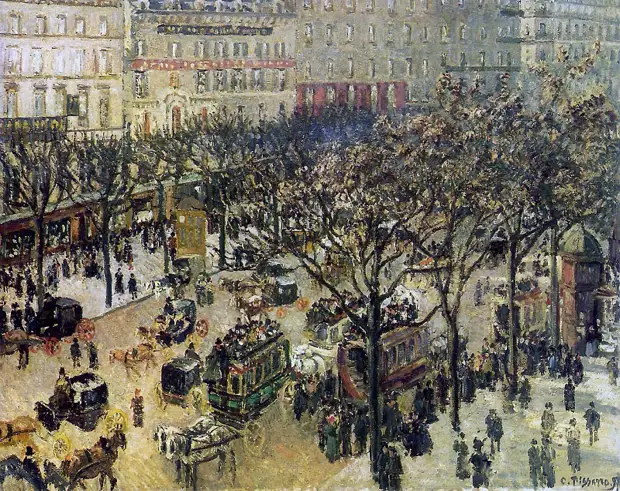 Pissarro Camille Boulevard des Italiens Soleil. Pissarro, Camille