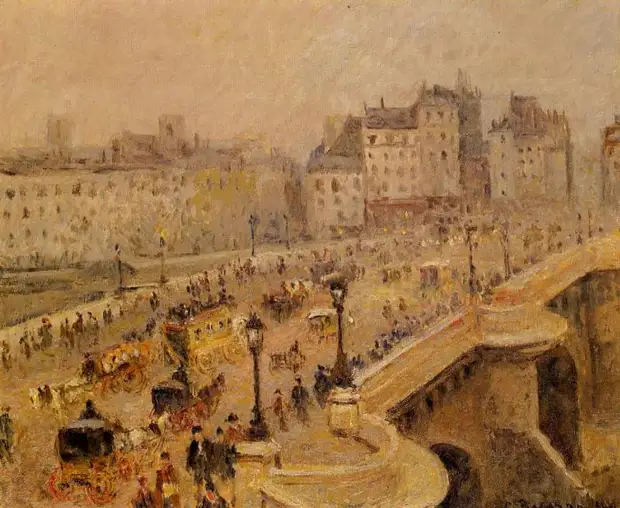 Pont -Neuf - Magla. (1902). Pissarro, Camille