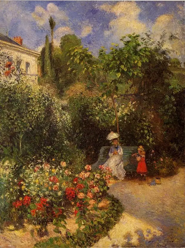 Le Jardin de Pontoise. (1877). Pissarro, Camille