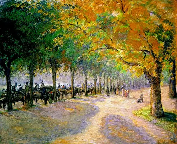 Hyde Park, Londres. (1890). Pissarro, Camille