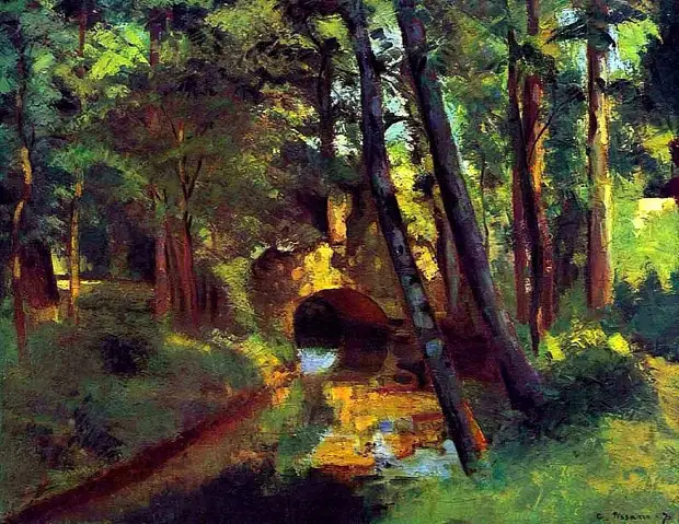 Laufanua latalata i Pontoise. Pissarro, Camille