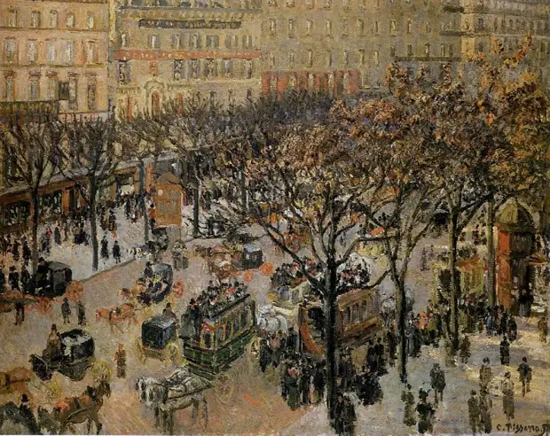 Boulevard des Italiens - Buổi sáng, Ánh nắng. (Năm 1897). Pissarro, Camille