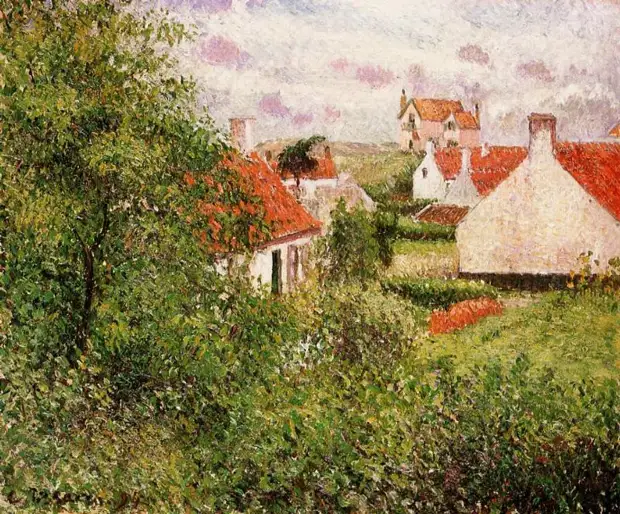 Maisons à Knocke, Belgique. (1894). Pissarro, Camille