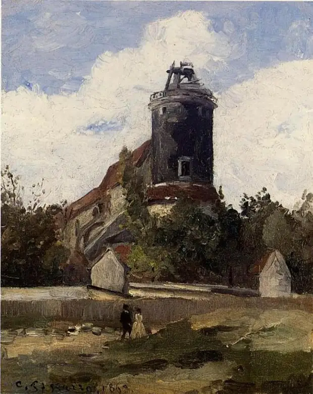 The Telegraph Tower at Montmartre. (1863). Піссарро, Каміль