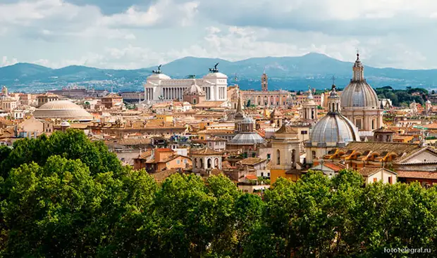 Roma'da dolaşmak. Kutsal Melek Kalesi.