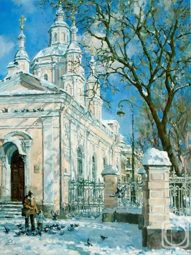 Eskov Pavel. Darating ang tagsibol. Malapit sa St. Andrew's Cathedral