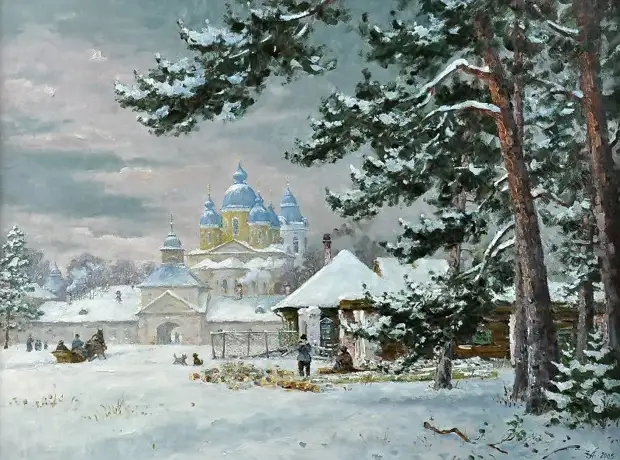 Kunstner Alexander Alexandrovsky /// Den russiske landsby er vist smukt og realistisk ...