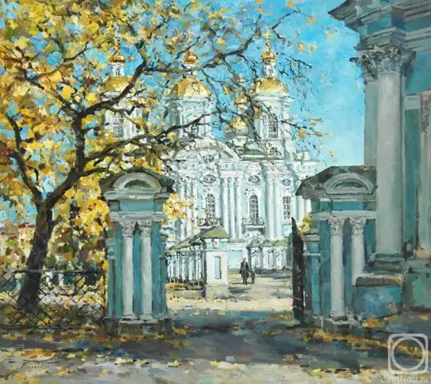 Eskov Pavel. Malapit sa Nikolsky Cathedral. Ginintuang taglagas