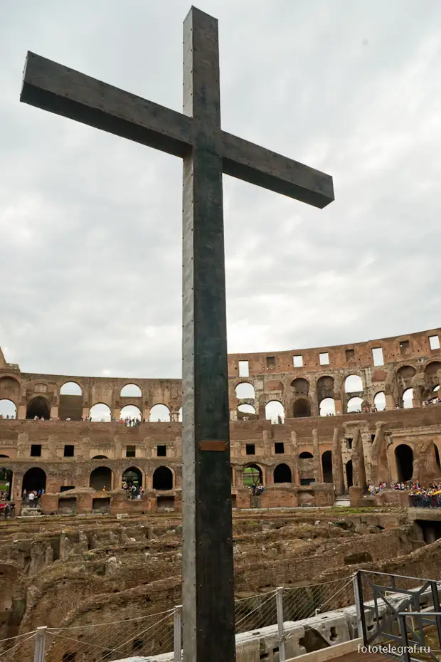 Wandelen door Rome. Coliseum