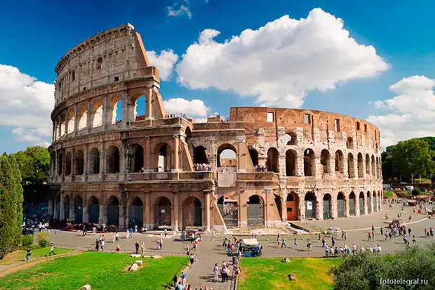 Wandelen door Rome. Coliseum