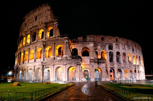 Wandelen door Rome. Coliseum