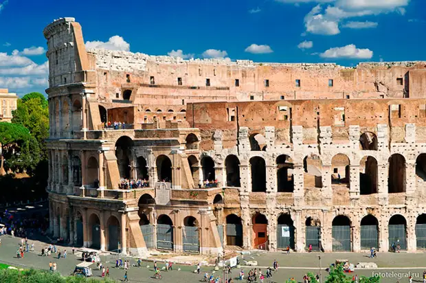 Wandelen door Rome. Coliseum