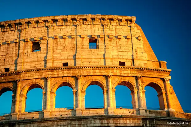 Wandelen door Rome. Coliseum