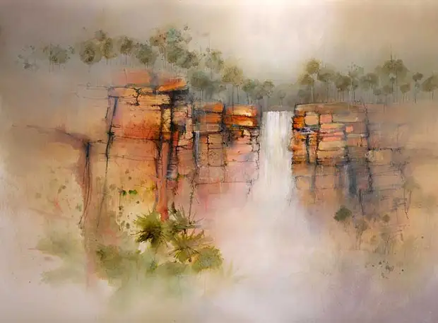 Libaka tse ntle tsa metsi ka li-watercolor ke John Lovett