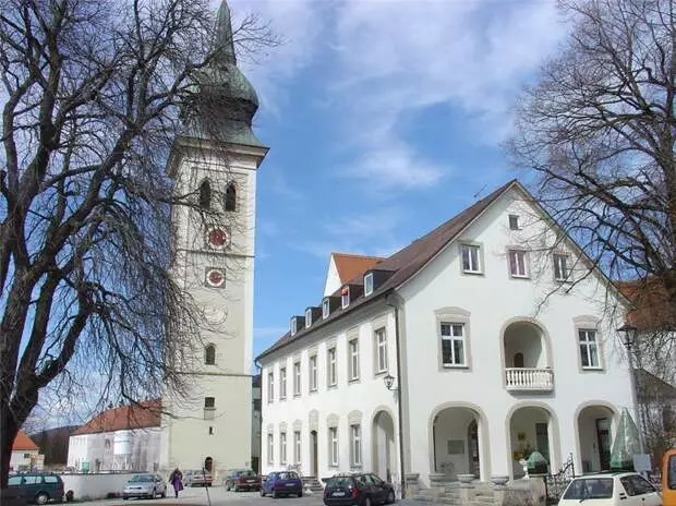 Rottenbuch'daki Manastır Kilisesi. Almanya.