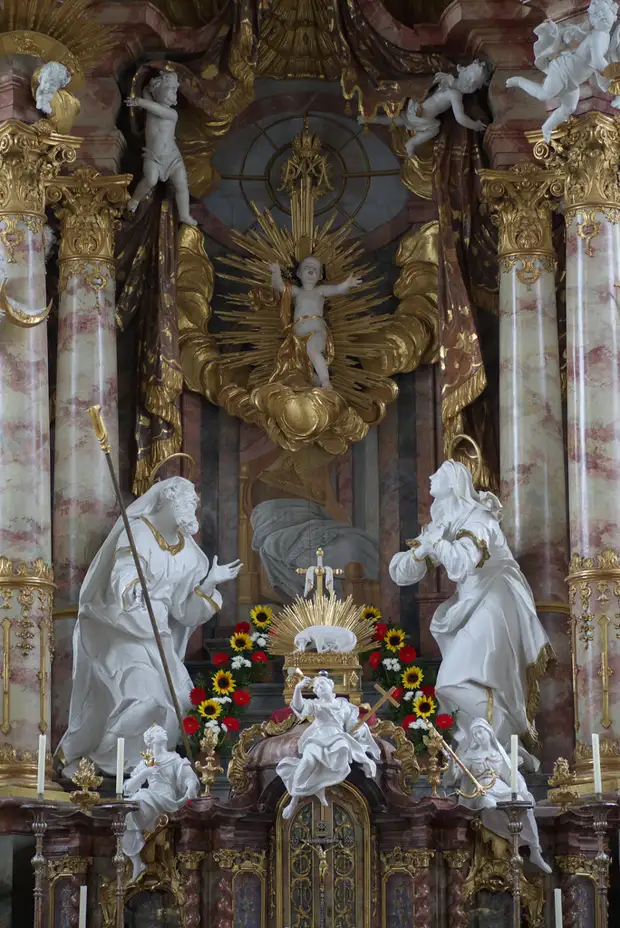 Klosterkirken i Rottenbuch. Tyskland.