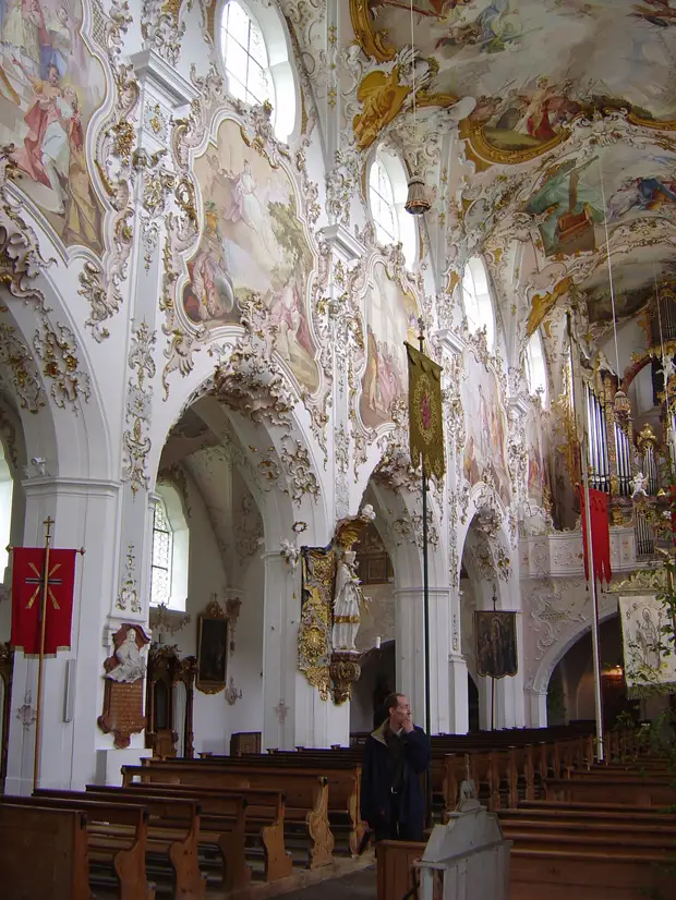 Klosterkirken i Rottenbuch. Tyskland.