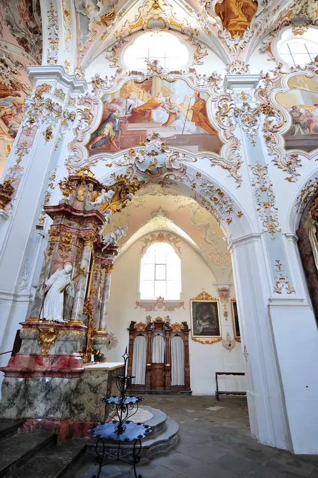 Klosterkirken i Rottenbuch. Tyskland.