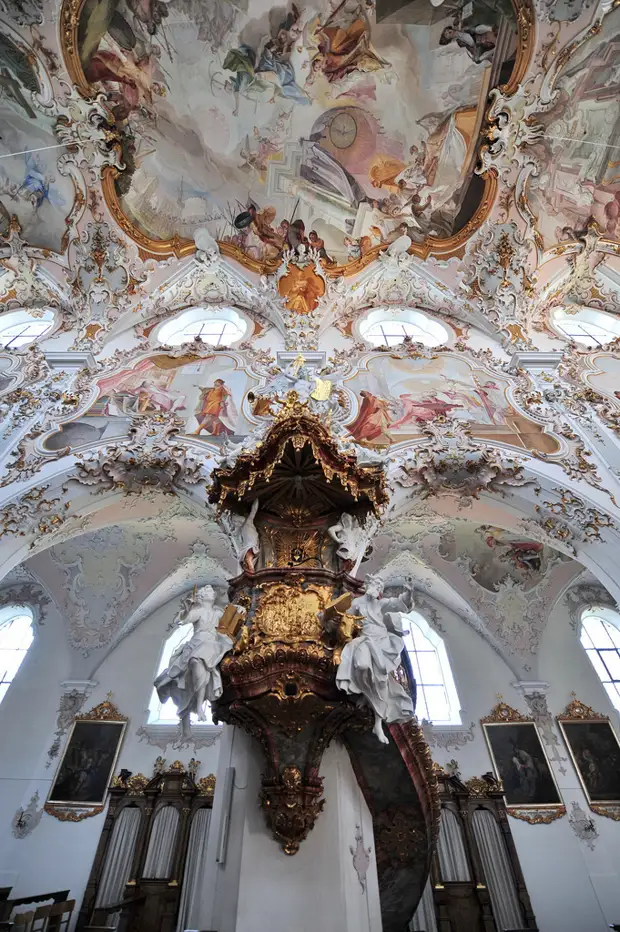 Klosterkirken i Rottenbuch. Tyskland.