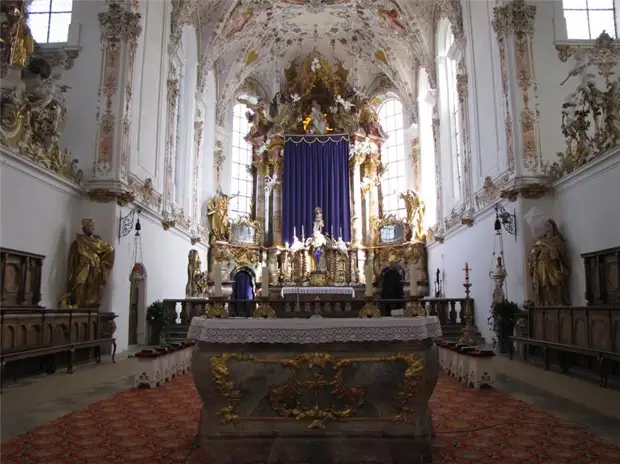 Klosterkirken i Rottenbuch. Tyskland.