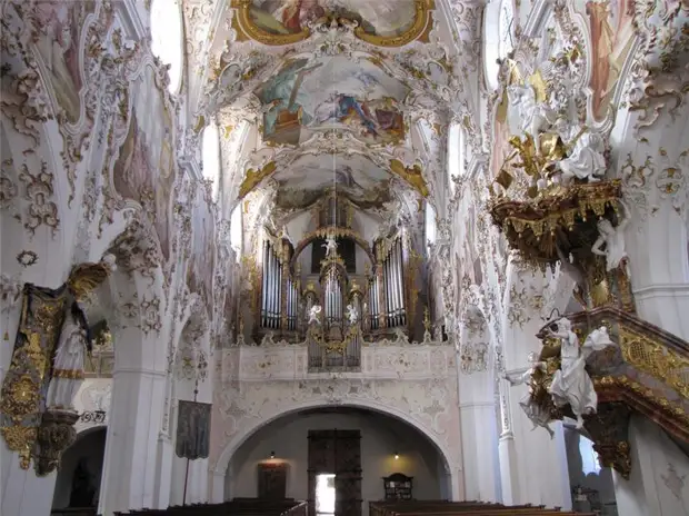 Klosterkirken i Rottenbuch. Tyskland.