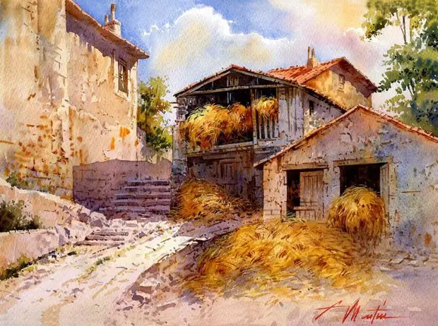 Faustino Martin Gonzalez (Faustino Martin Gonzalez) spanyol művész akvarell tájképei