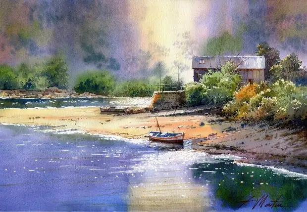 Peisaje în acuarelă ale artistului spaniol Faustino Martin Gonzalez (Faustino Martin Gonzalez)