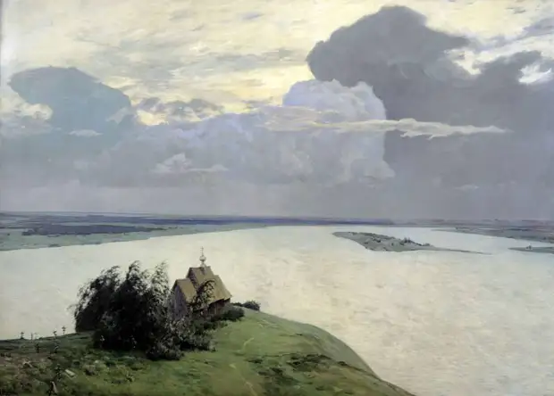 Levitan - Mbi pushimin e përjetshëm. 1894