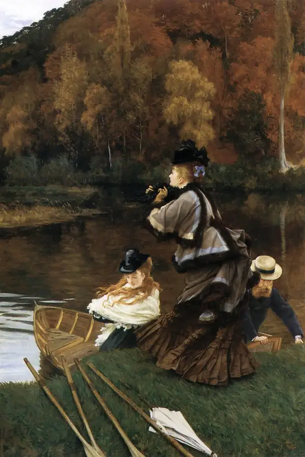 Autumn on the Thames, Panulis: Tissot, Jacques Joseph (Jacques Joseph Tissot) Tissot, Jacques Joseph (Lukisan dina Gallerix.ru)