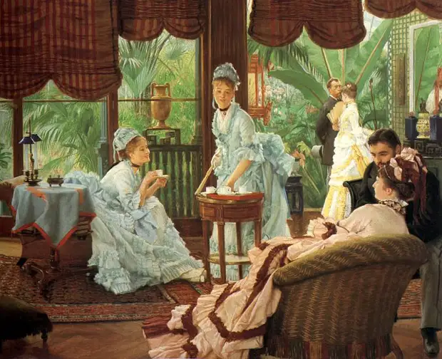 Am Conservatoire, Auteur: Tissot, Jacques Joseph (Jacques Joseph Tissot) Tissot, Jacques Joseph (Painting on Gallerix.ru)